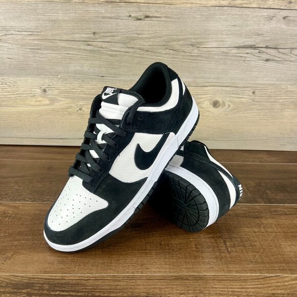 Nike | Shoes | Nike Dunk Low Suede Panda Mens Size 3 White Black Fq8249 ...